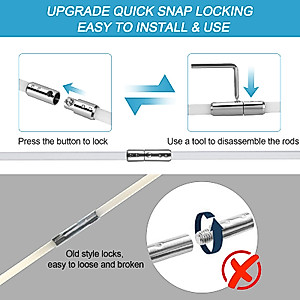 33FT Chimney Sweep Kit Reusable Fireplace Cleaning Tool Vent Cleaner Brush with Extension Flexible Nylon Rods,Chimney Sweeping Rotary Brushes Tools for Home Fireplace Flue(10Rods)