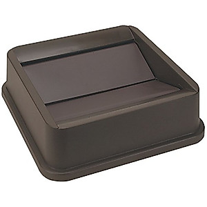 Square Brown Trash Can