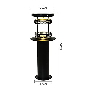 MCABUJT Led European Style Outdoor Waterproof Lawn Lamp, Villa Garden Lamp, Home Garden Decoration Small Street Lamp, Garden Landscape Entrance Small Street Lamp