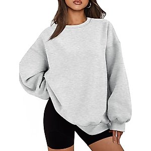 EFAN Hoodies for Women Sweatshirts Oversized Sweaters Winter Outfits Clothes Fall 2024 Casual Soft Gym Fashion Pullover Tops Grey M