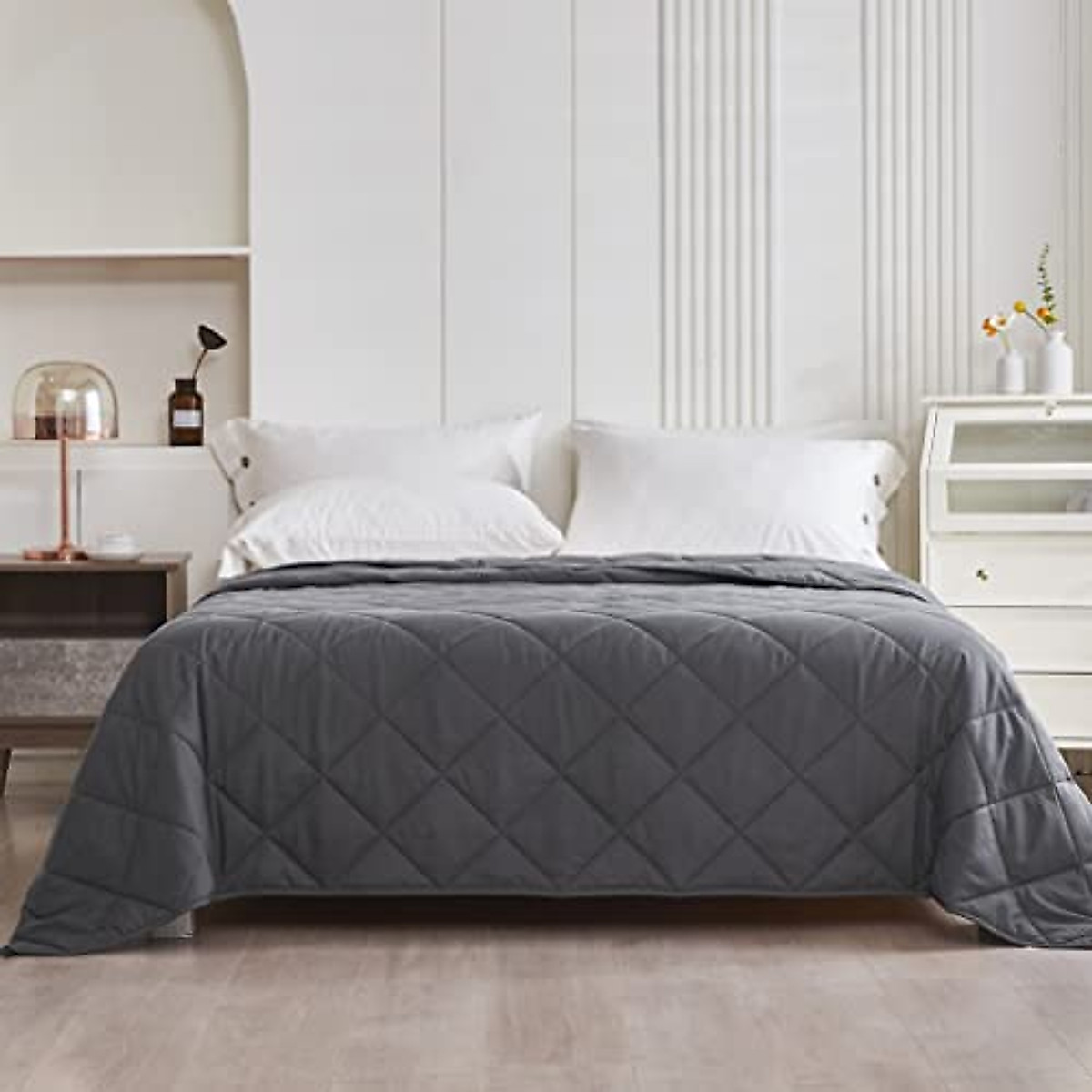 HomeSmart Products Weighted Blanket King Size 15lbs for Adults & Couples - 400 Thread Count Resort Quality Softness (88"x96")