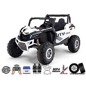 Next Generation 4X4 Upgraded Kids Ride ON CAR Power Wheel Quad Buggy UTV MX Side by Side RZR ATV 24V XL Rubber Tiers