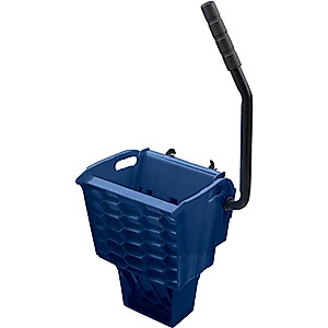 Carlisle FoodService Products Omnifit Mop Bucket with Side Press Wringer and Soiled Water Insert for Floor Cleaning, Kitchens, Restaurants, And Janitorial Use, Polypropylene (Pp), 35 Quarts, Blue
