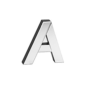 COLLECTIVE HOME - 7-inch Tall Mirrored Glass and Wood Decorative Letter, Home-Bedroom-Office Wall Décor. Perfect Fun Gift to Encourage Girls, Young Ladies & Teens. (A)