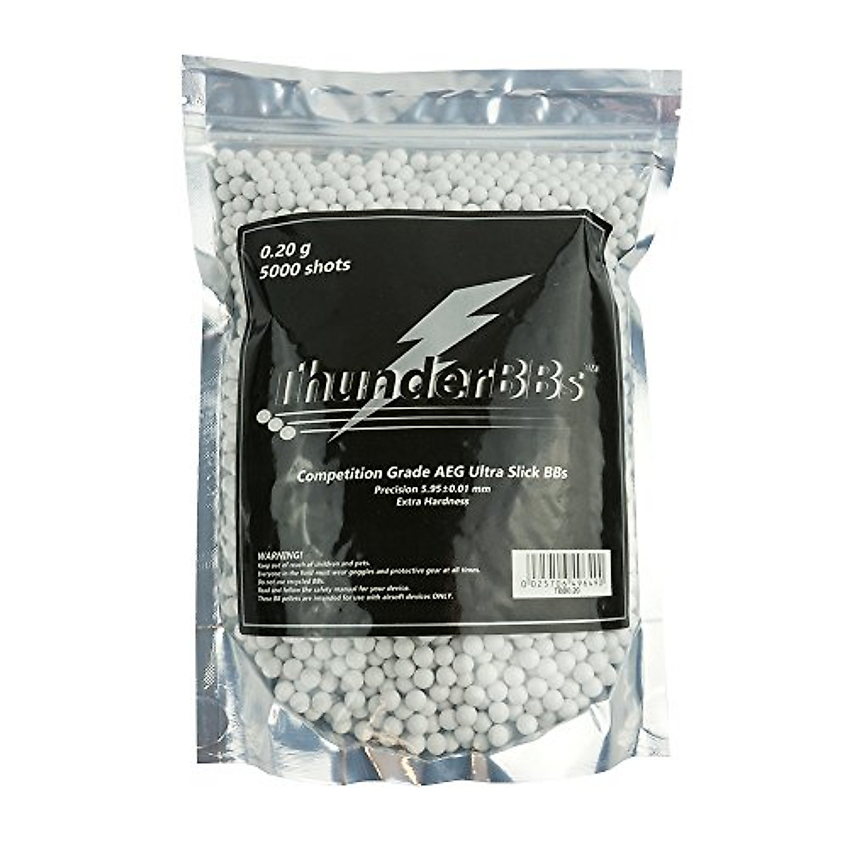 TBB0.30 ThunderBBs Airsoft BBS 0.30G, Competition Grade, White, 3000 Rounds/Bag
