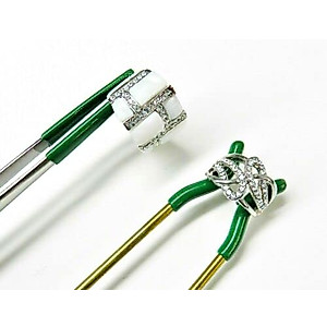 Set of 2 Steam Tweezers Ultrasonic Set Rubber Tips 8" Long and Inside Ring Holder for Steam and Ultrasonic Cleaning Jewelry Tool Tips Coating for Securely Holding to Not Mar Scratch the Article By JTS