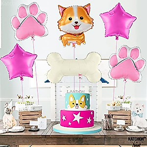 KatchOn, Dog Balloon for Puppy Party - 28 Inch, Pack of 6 | Paw Balloons, Puppy Birthday Decorations | Puppy Balloons for Birthday Party, Dog Birthday Party Supplies | Dog Balloons, Puppy Decorations