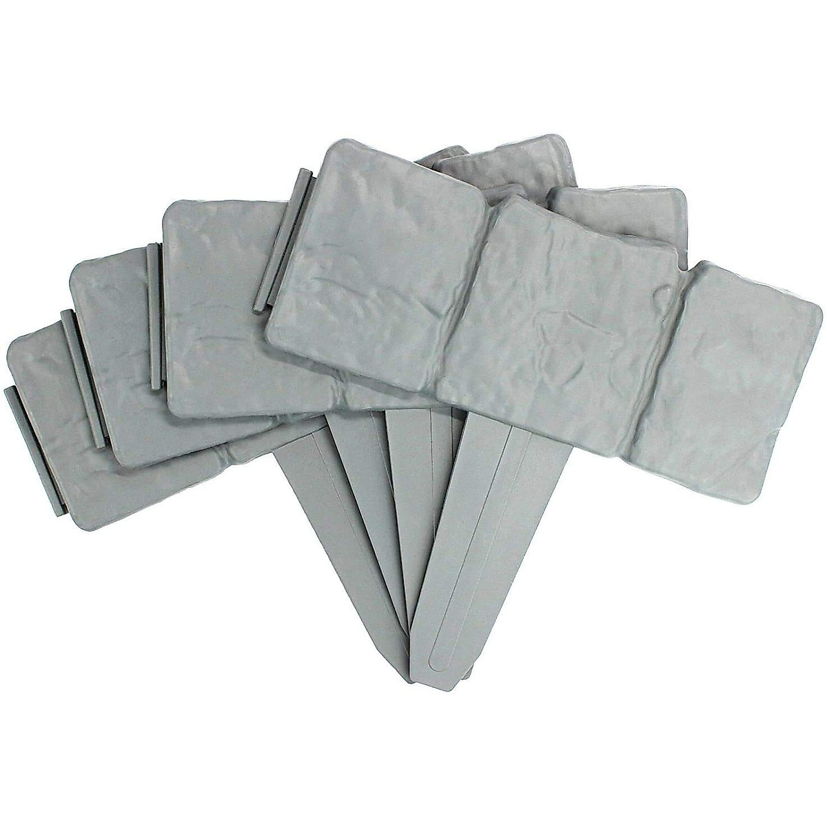 RZMY 40Pcs Garden Edging Border,DIY Stone Effect Plastic Palisade Fence Gray Decorative Flower Bed Interlocking Outdoor Lawn Border(32.8')