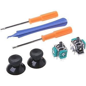3D Analog Joysticks with Thumbsticks Cap T8 T6 Screwdrivers Repair Tool for Xbox one Controller Replacement