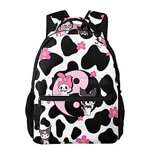 DIEZ My Bunny Melody And Kawaii Backpack Cartoon Large Backpacks Daypack Cute Backpacks For Women Anime Characters With Keychain