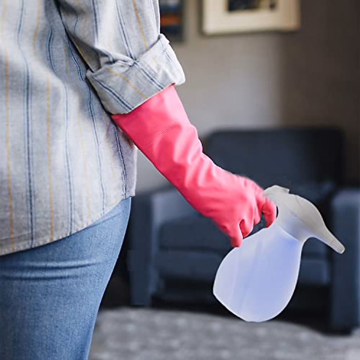 SHAELPII 0.5 Gallon Electric Spray Bottle Battery Plant Mister Automatic Sprayer Continuous Powered Pump Water Can Garden Weed Indoor/Outdoor Lawn Portable Adjustable Nozzle Clean Fertilizer (Green)