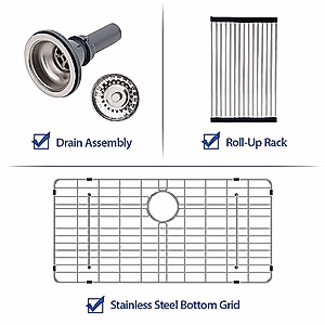 33 White Kitchen Sink Undermount - Sarlai 33 x 19 Kitchen Sink Granite Composite Quartz Under Counter Single Bowl Kitchen Sink Basin, White