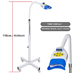 Fencia Teeth Whitening Light, Mobile Dental Teeth LED Whitening Lamp Professional, Oral Care Teeth Whitening Machine LED Cold Bleaching Accelerator Tooth Whitener Blue/Red Light System