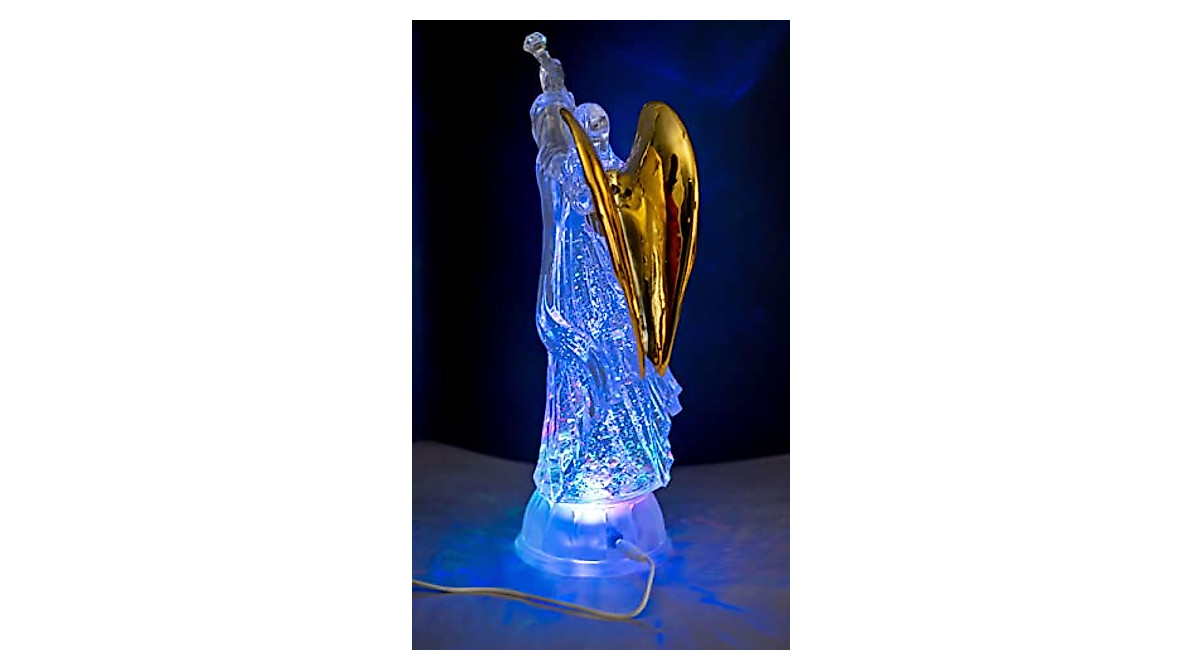 Dalax Light Up Angel Figurine - Sparkling Multi-Color LED Decor