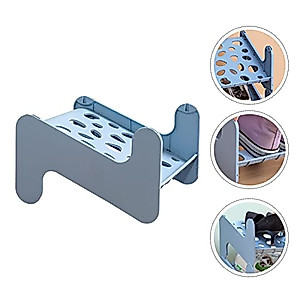 Cabilock 2 pcs Holder Saver Stackable Low Sneaker Saving Boot Container Storage Slots Heels Shoes Plastic Space Entryway Stacker Blue Toy Shelf High Shoe Cabinet Home Sandals for