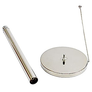 Casaphoria Paper Towel Holder Paper Towel Dispenser Standing Weighted Base Non Slip, Fit Most Size Paper Roll, Stainless Steel Paper Towel for Kitchen Countertop,1 Pack,Silver