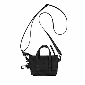 Amazing Pick (Black) Mini Tote Bag for Men Women Small Shoulder Crossbody Cell Phone Bag with Adjustable Shoulder Strap