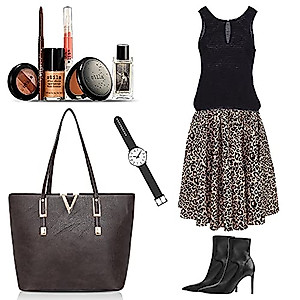 Montana West Tote Handbags for Women Vegan Leather Shoulder Bag Large and Medium 2PCS Purses Set B2B-MWC2-034CF