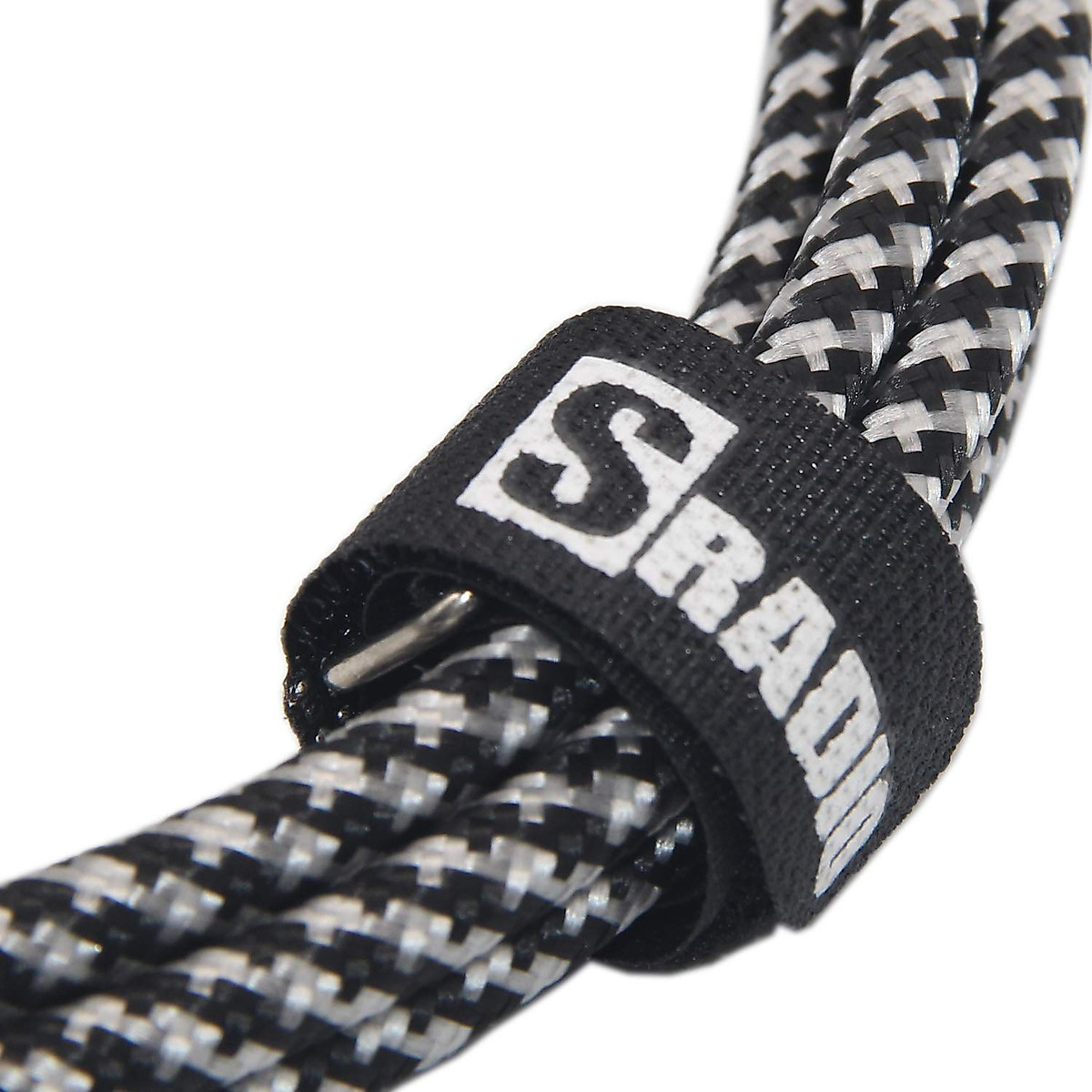 SRADIO Guitar Instrument Cable 20 Foot, AMP Cord Right Angle 1/4-Inch TS to Straight 1/4-Inch TS Guitar Cable 20FT with White Tweed Cloth for Electric Guitar，Bass，Keyboard