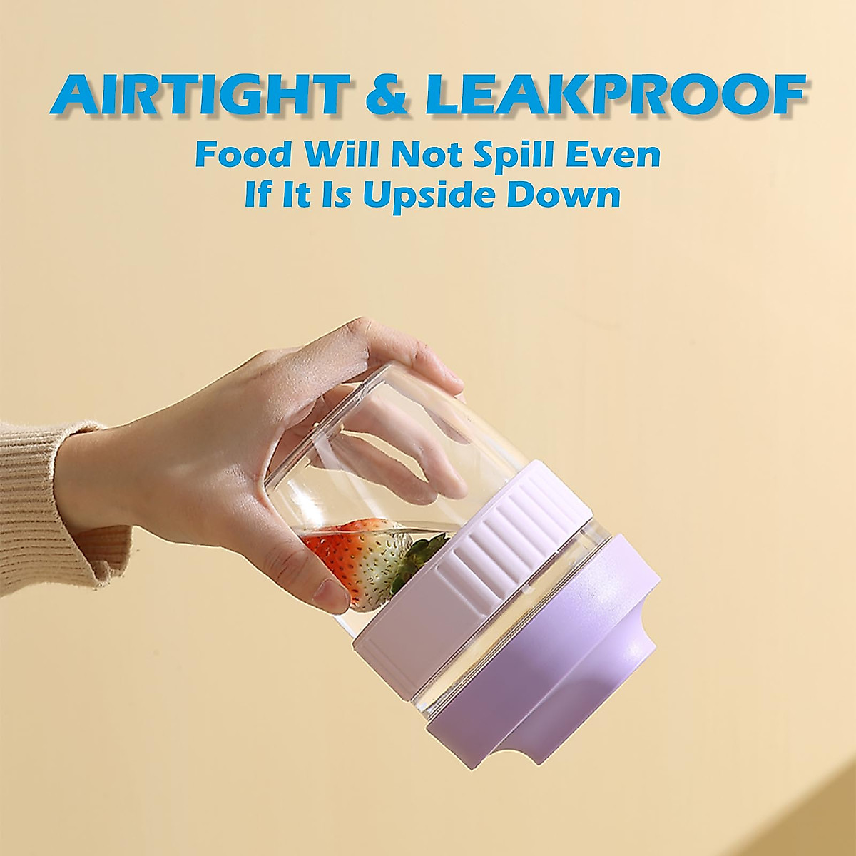 daasigwaa Breakfast On The Go Cups, Overnight Oats Containers With Lid And Folding Spoon, Take And Go Yogurt Cereal Snack Parfait Salad Containers For Lunch, Fruit & Vegetable Jar, 20 oz(Pink)