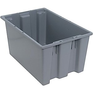 Quantum Storage Systems Stack and nest Tote, Gray, 3