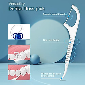 ADENSYANG Dental Floss Picks Dispenser - Pop-up Flossers Holder - Automatic Floss Dispenser - Reusable Dental Pick Dispenser, 1 Box 100 Count, Clean Teeth No Break, More Convenient