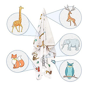 Pro Goleem Sherpa Minky Baby Blanket Woodland Printed Fuzzy Warm Soft Fleece Receiving Blanket for Newborn Infant Toddler Plush Microfiber Blanket for Crib Stroller Carseat Boys Girls Gift, 30''x40''