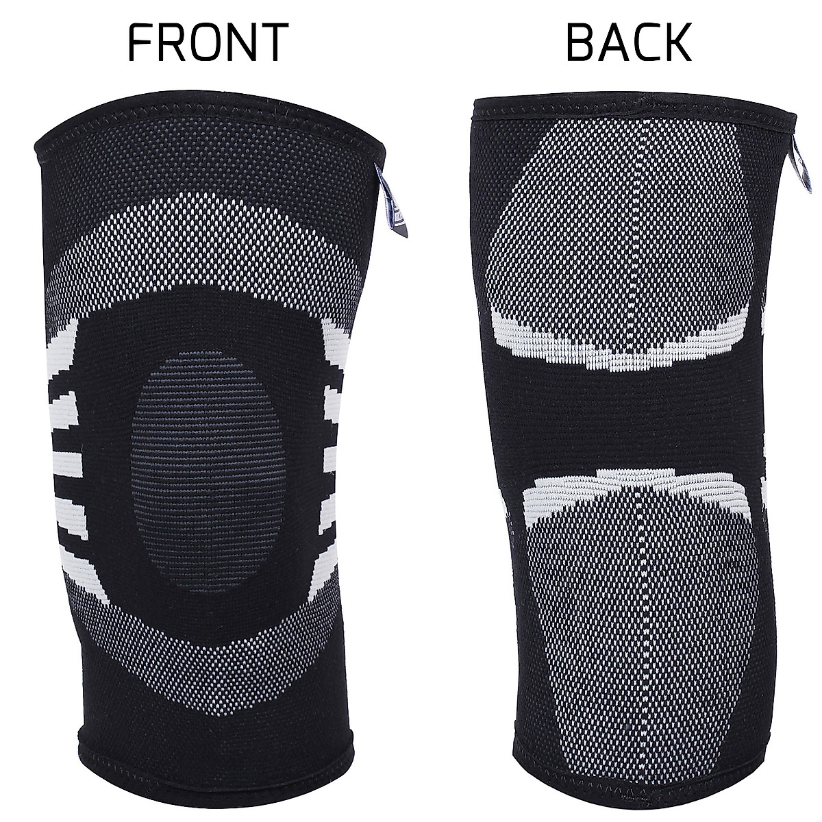 Knee Compression Sleeves (1 Pair) - Support for Arthritis Prevention & Recovery (X-Large, Grey)