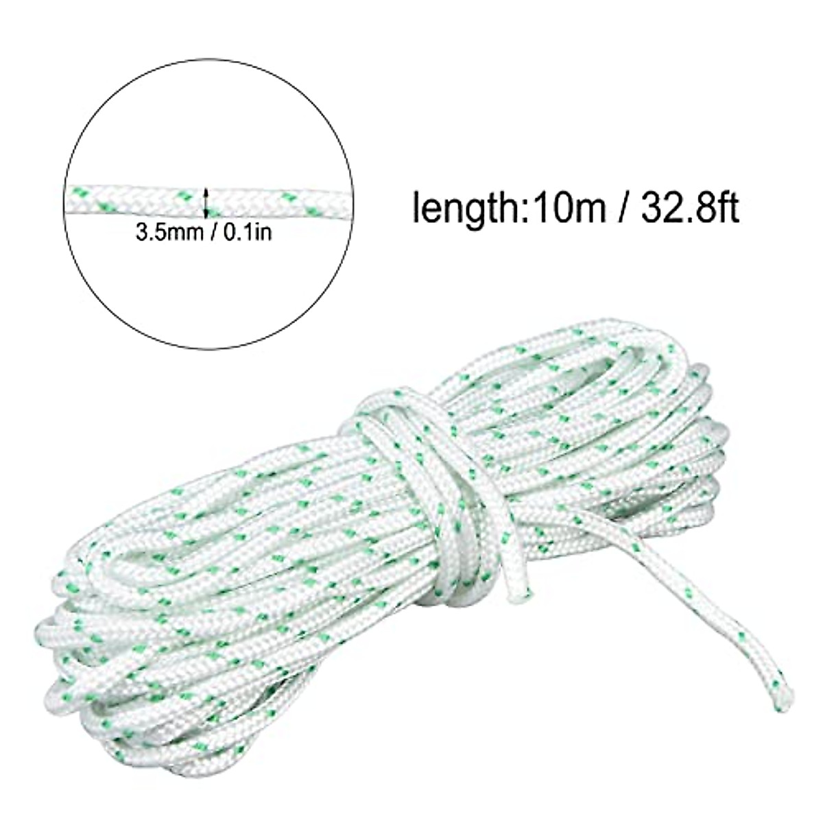 Recoil Starter Rope, 10 Meter Diameter 3.5MM Nylon Pull Cord, Wear Resistant for Garden for Trimmer, Brush Cutter, Chain Saw Pull Cord