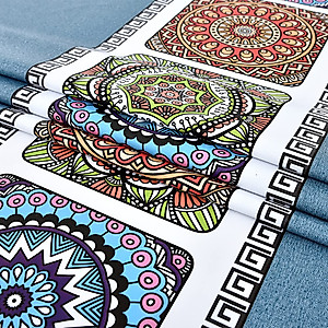 Zobesta Blue Vinyl Tablecloths Square Tablecloth Waterproof, Plastic-PVC Table Cloth Waterproof Table Cover Heavy Duty Vinyl Tablecloth for Kitchen Dinning Party (55 x 55 Inch, 4 Seats, Blue)