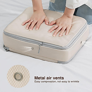 DIMJ Clothes Storage Bag 8 Pack, 19L Compression Storage Bags for Sweater, Closet, Sheet Storage Organizer with Window Handle, Compression Packing Cubes Space Saver Storage Bags with Zipper