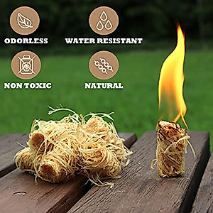 70 PCS Natural Fire Starter for BBQ Grill Fireplace Wood Stove Camp Fire Pit, Non Toxic Grill Charcoal Starter Cubes, Quick Light Camping Fire Lighter, Super Fast Lighting