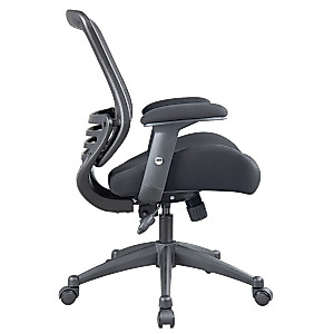 BOLISS Ergonomic Office Computer Desk Chair Height Adjusting Arm Waist Support Function-Black