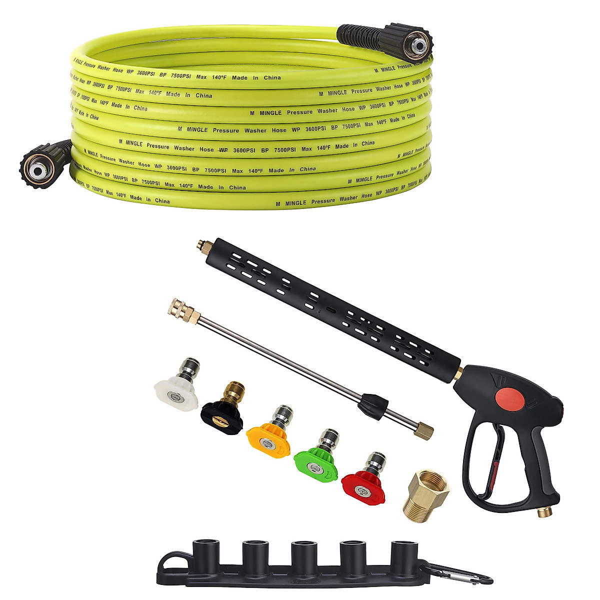 M MINGLE Replacement Pressure Washer Gun with Extension Wand with Pressure Washer Hose