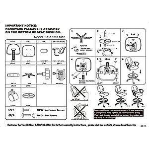 Boss Office Products Ergonomic Works Drafting Chair without Arms in Black
