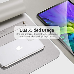 YSAGi Multifunctional Office Desk Pad, Ultra Thin Waterproof PU Leather Mouse Pad, Dual Use Desk Writing Mat for Office/Home (31.5" x 15.7", Grey)