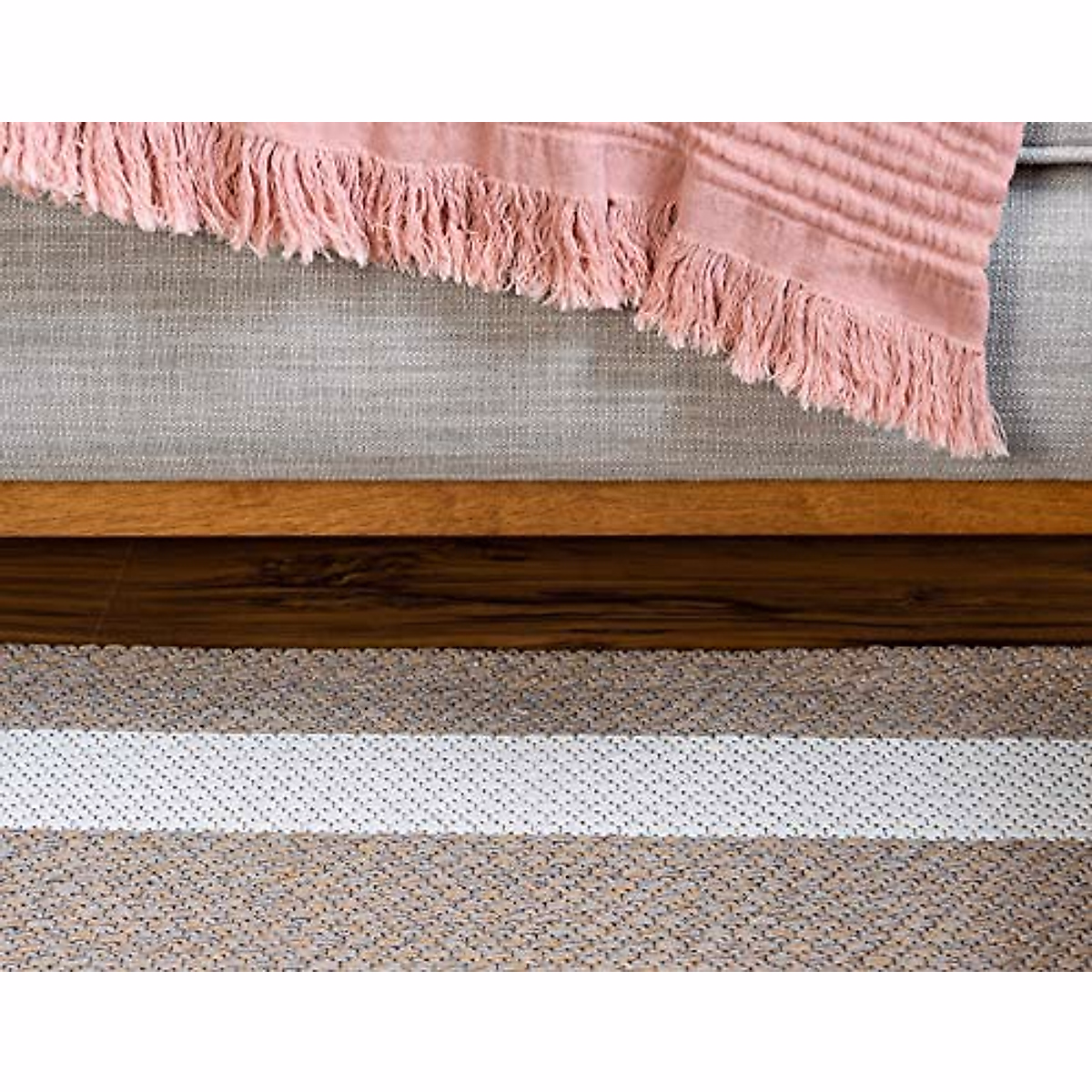 Rugs.com Georgia Collection Rug – 4' x 6' Taupe Flatweave Rug Perfect for Living Rooms, Large Dining Rooms, Open Floorplans