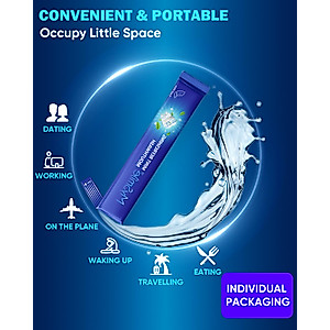 MySmile Mouthwash Alcohol Free, Mouth Wash for Adults, Travel Mouthwash Helps Kill 99% of Bad Breath Germs, Prevents Cavities, Fluoride Free, Fresh Mint, 30 Uses (0.41 Fl Oz (Pack of 30))