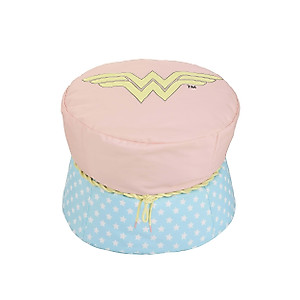 DC Comics Wonder Woman Lasso Stump Seat | Soft Chairs for Kids, Bean Bag Filler for Comfort, Superhero Design