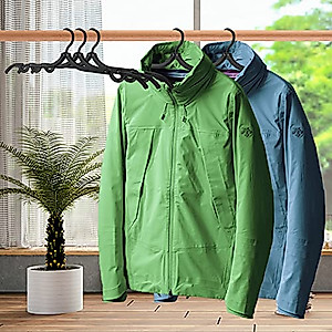 12 PCS Travel Hangers,Portable Folding Clothes Hangers,Black Foldable Hangers Lightweight Travel Accessories,Non-Slip Folding Hangers for Clothes,Foldable Clothes Drying Rack for Travel and Home