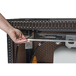 Outland Fire Table Tempered Glass Lid Insert for Series 401/403 Outdoor Propane Fire Pit Tables, Rectangular 29-Inch x 13-Inch x 5/16-Inch – Includes Bracket Set for Horizontal Interior Slide Storage