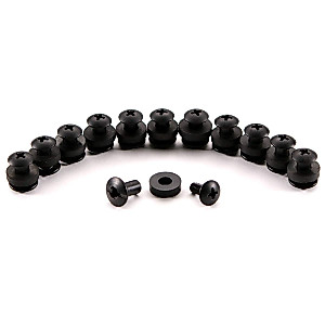 Holster Attachment Mounting Assembly – (12 Pack) - (3/8 Chicago Slotted Binding Post + 3/8 Truss Head Screw + 1/8 EPDM Washer) - for DIY KYDEX Holster Belt Clips & More