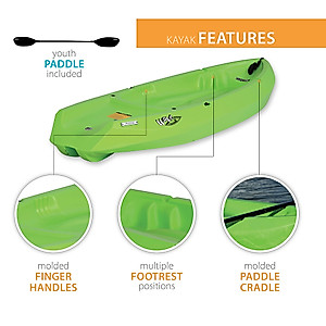 Lifetime Youth Wave Kayak with Paddle, 6 Feet, Green