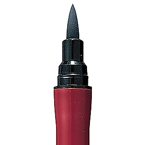 Kuretake FUDE PEN NIHON-DATE KABURA Brush Pen (No.55), Double-sided hard and soft brush tip pen for lettering, calligraphy, art, writing, sketching and inking illustration. AP-Certified, Made in Japan