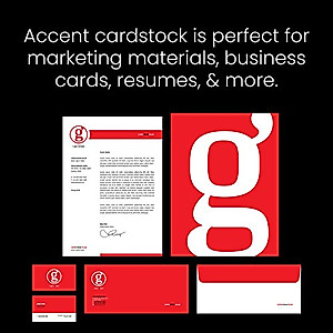 Accent Opaque White 8.5” x 11” Cardstock Paper, 100lb, 271gsm – 1,600 Sheets (8 Reams) – Premium Smooth Heavy Cardstock, Printer Paper for Invitations, Cards, Menus, Business Cards – 188091C