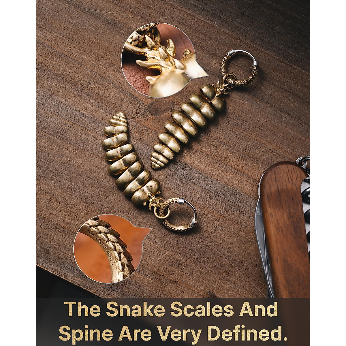 COPPERTIST.WU Rattlesnake Tail Earrings Huggie Hoop Dangle Rattle Earrings Brass Shakeable Jewelry Gift for Women Men