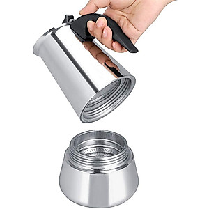 Stainless Steel Stovetop Espreeso Machine 9cup/450ml Coffee Maker Moka Pot Espresso Maker Italian Espresso Coffee Maker for Induction and Gasstove Electric Percolator Coffee Pot Espresso Pot