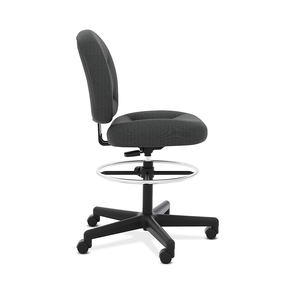 HON ValuTask Task Stool, Mid-Back Stool for Sit to Stand Seating, Black (HVL215)