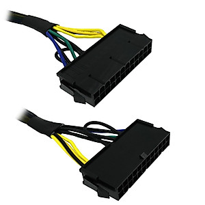 COMeap 24 Pin to 10 Pin ATX PSU Main Power Adapter Braided Sleeved Cable for IBM Lenovo PCs and Servers 12-inch(30cm)
