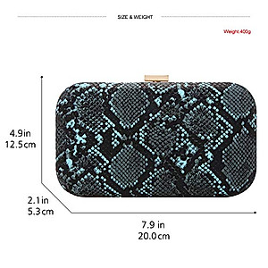 Fawziya Evening Bags And Clutches For Women Snakeskin Clutch-Green